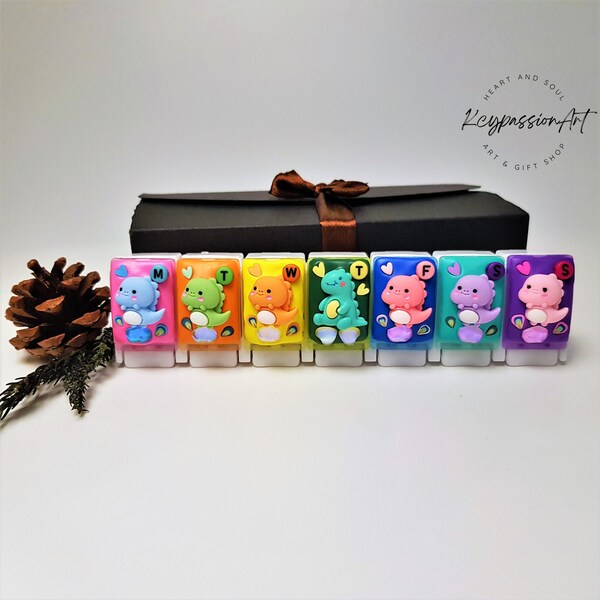 Dinosaur Kids Pill Box - Etsy