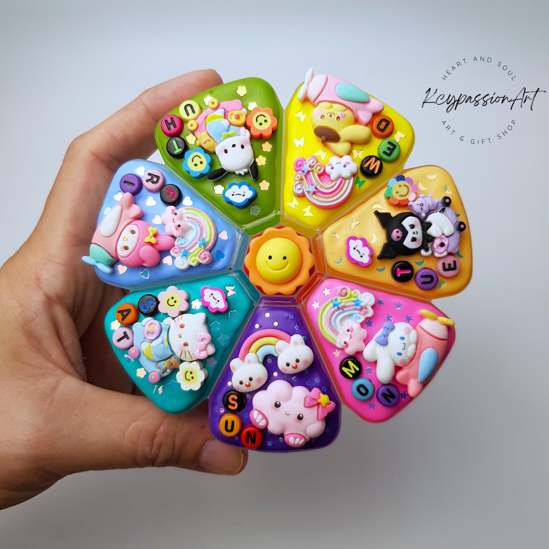 XL 7 Day Pill Organizer 'sunny Day Joyride' Am Pm Pill Case (version ...