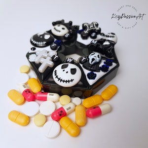 7 Day Pill Organizer 'creepy Funny Goth' Am Pm Pill Box, for Medicine ...