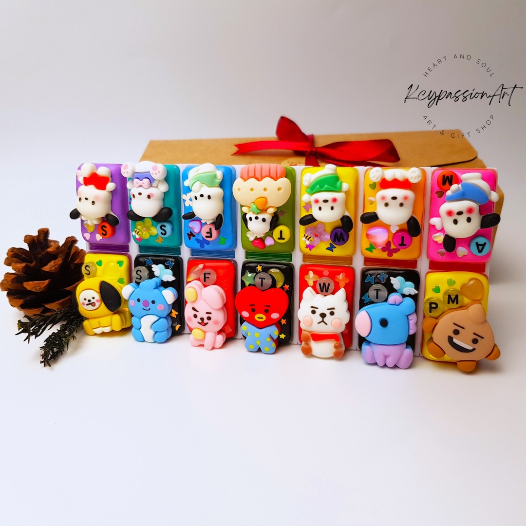 Am Pm Pill Box Detachable 'morning & Night Buddies' Pill Organizer ...