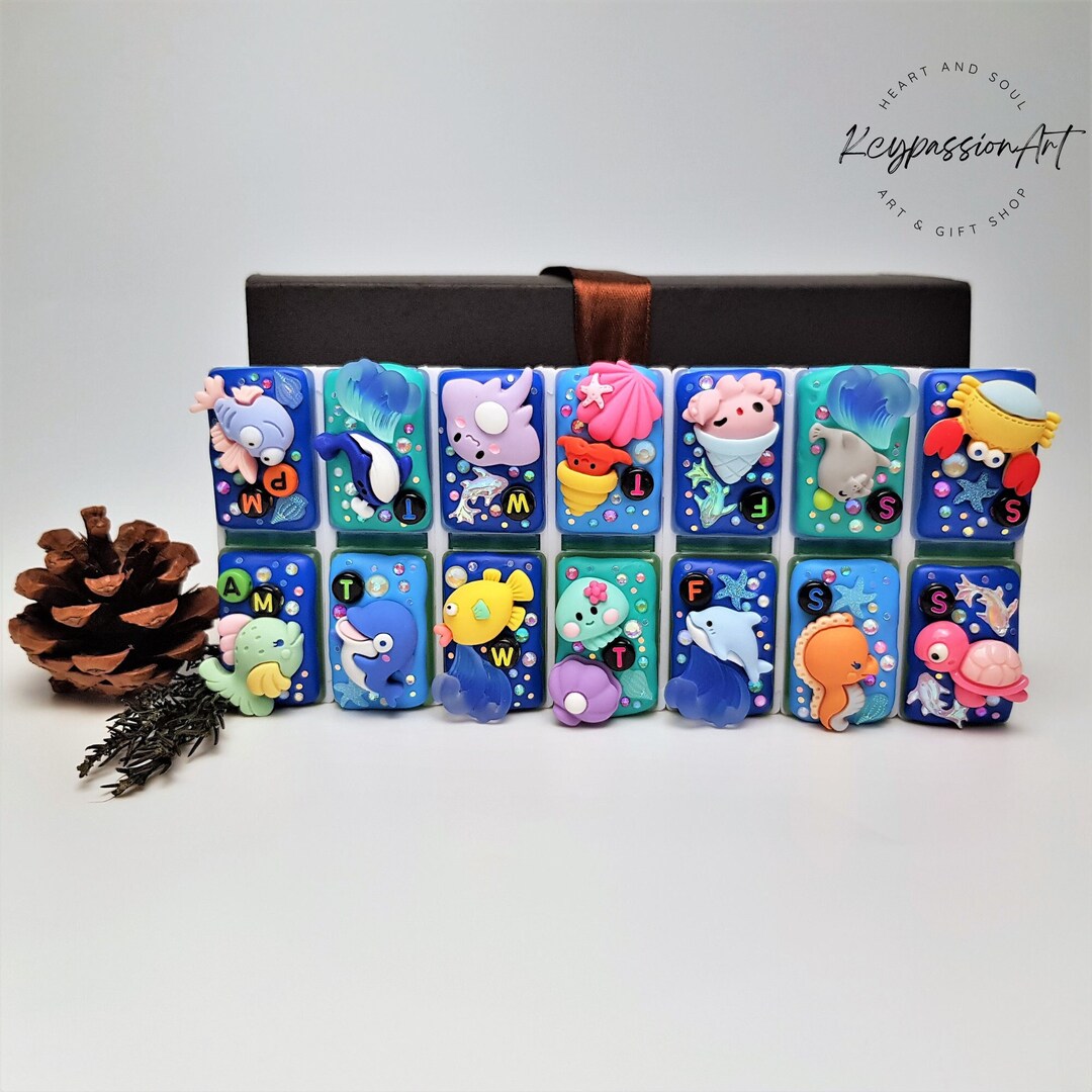 Am Pm Pill Box Detachable 'under the Sea' Pill Organizer, Medicine ...