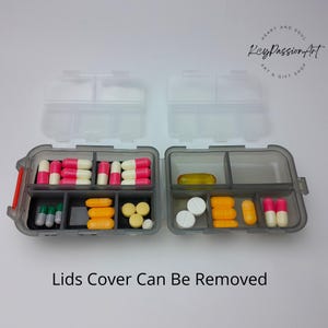 Flip & Fold Pill Organizer 'sweet and Yummy' Pill Box, Medicine Vitamin ...
