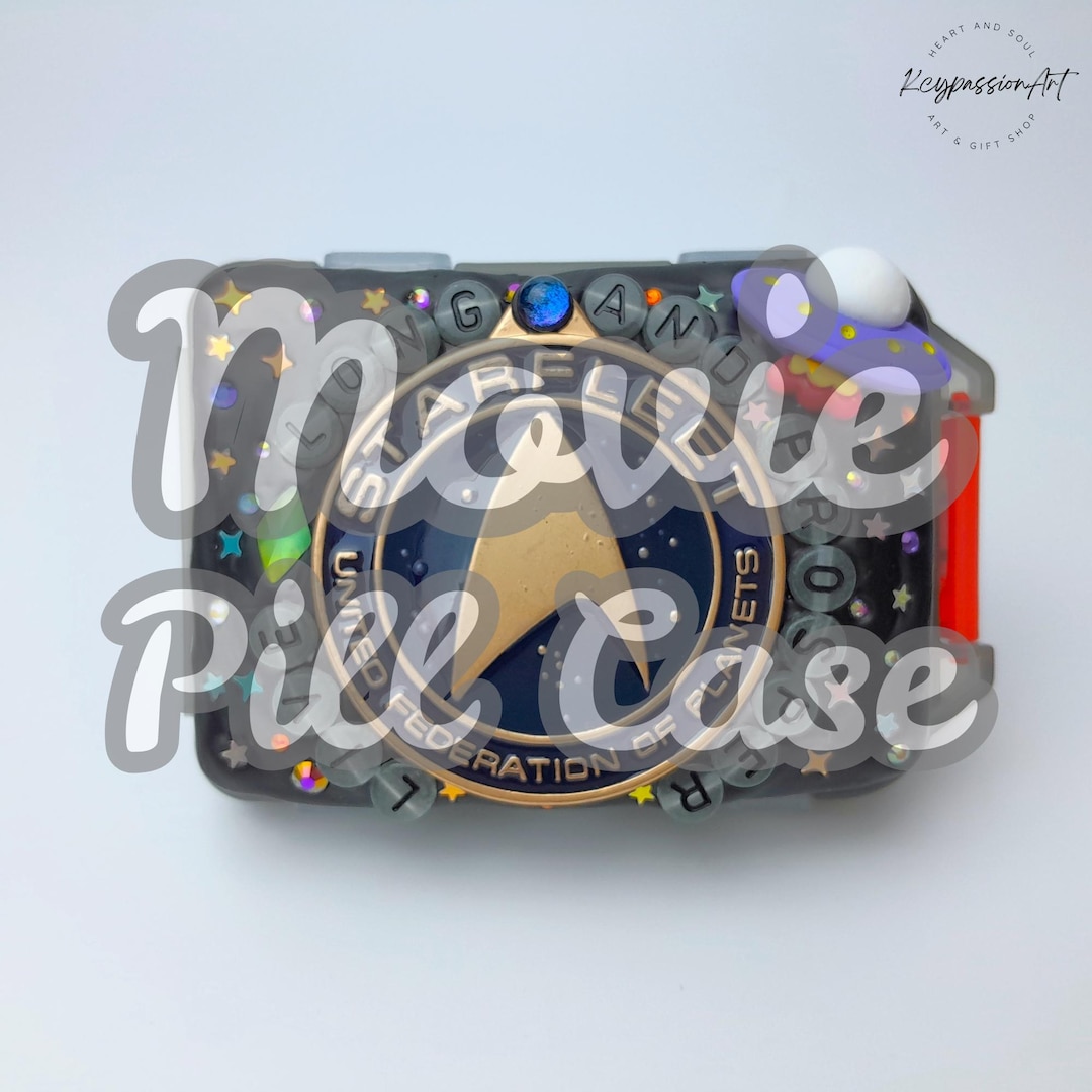 Flip & Fold Pill Organizer 'live Long and Prosper' Pill Box, Supplement ...