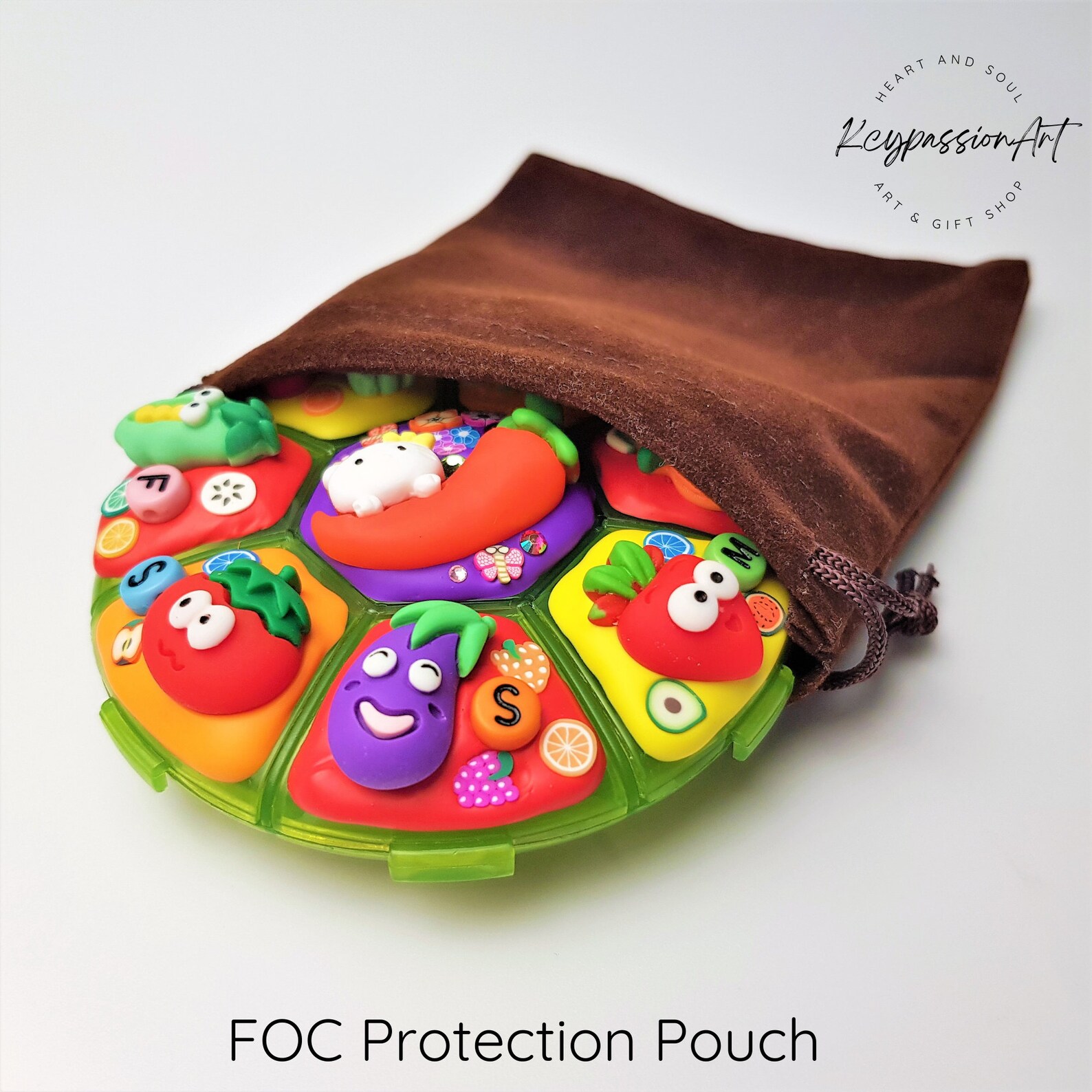 7 Day Pill Organizer 'love My Fruits & Veggies' Pill Box Medicine ...