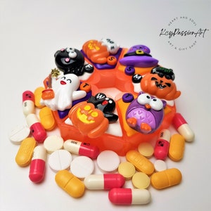 7 Day Pill Organizer 'spooky Cute & Funny' Pill Box, Medicine Vitamin ...