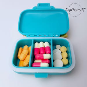 Pill Organizer 'strawberry Bunny Garden'|adhd Pill Box - Etsy