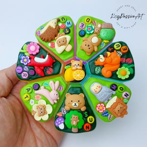 XL 7 Day Pill Organizer 'forest Bear & Friends' Am Pm Pill Box, 8 ...