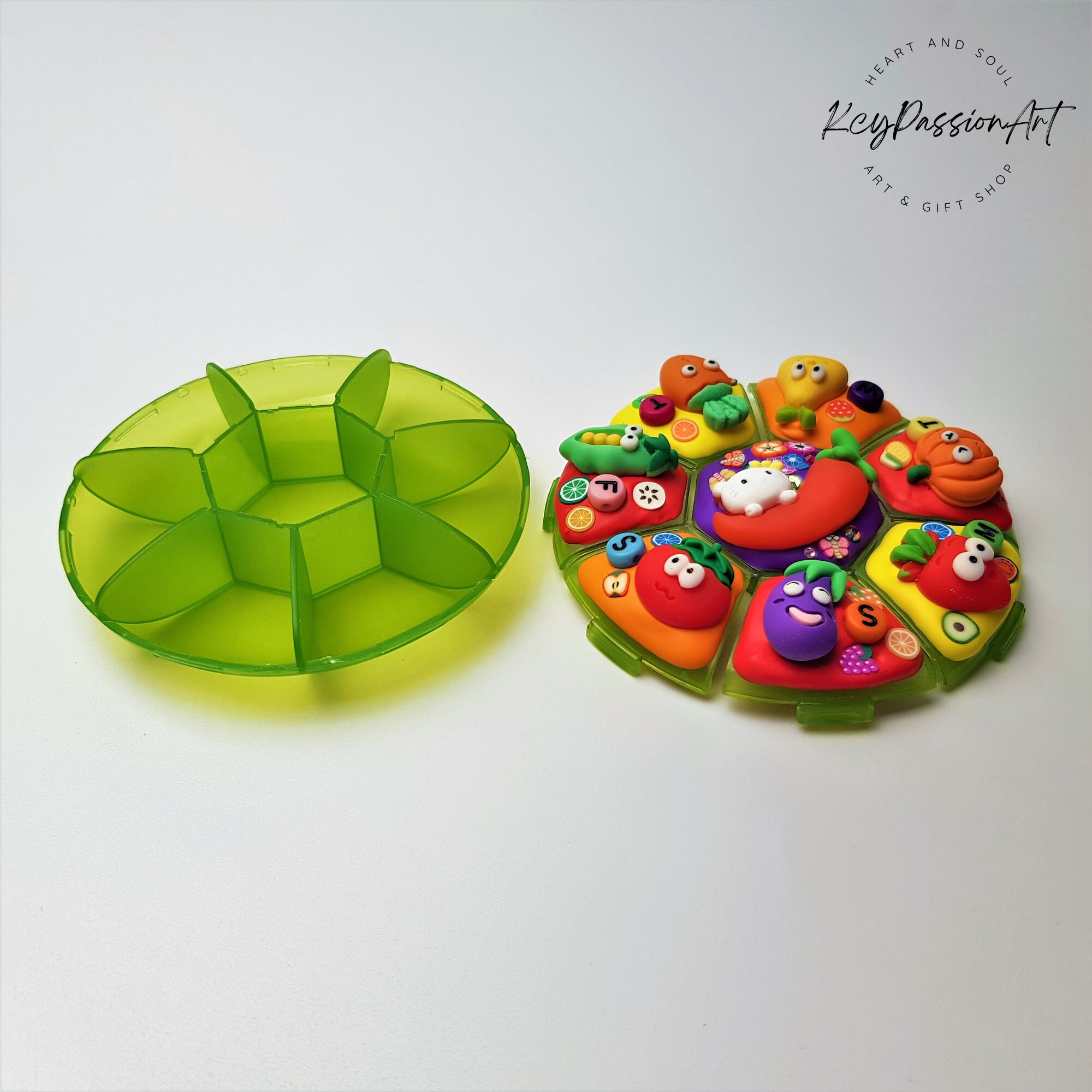 7 Day Pill Organizer 'love My Fruits & Veggies' Pill Box Medicine ...