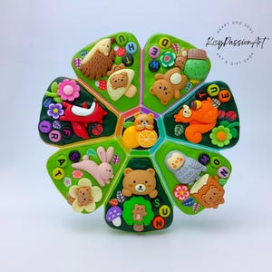 XL 7 Day Pill Organizer 'forest Bear & Friends' Am Pm Pill Box, 8 ...