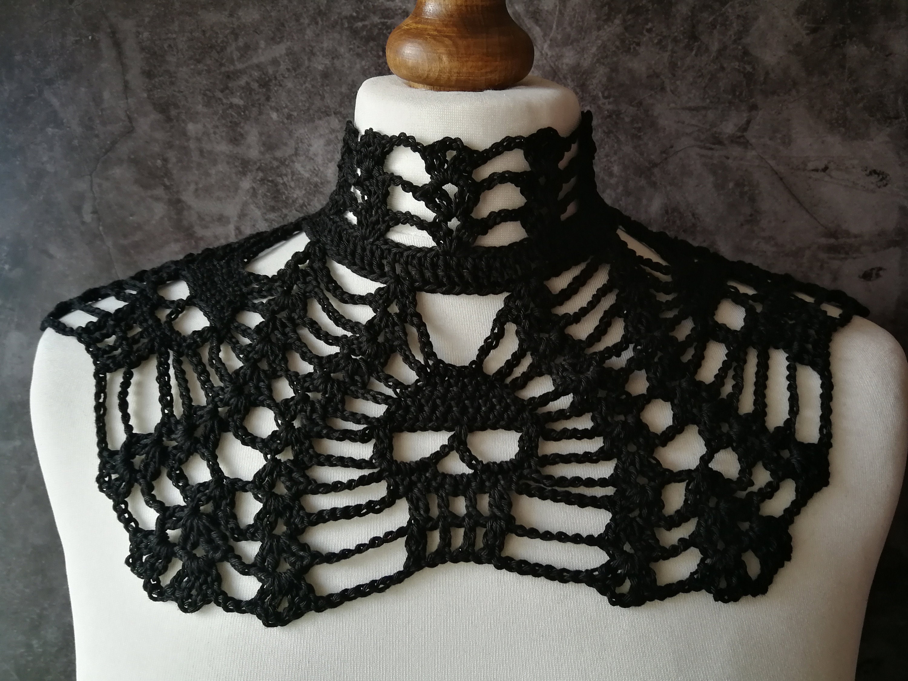 CROCHET PATTERN Goth Victorian Skull High Neck Collar - Etsy