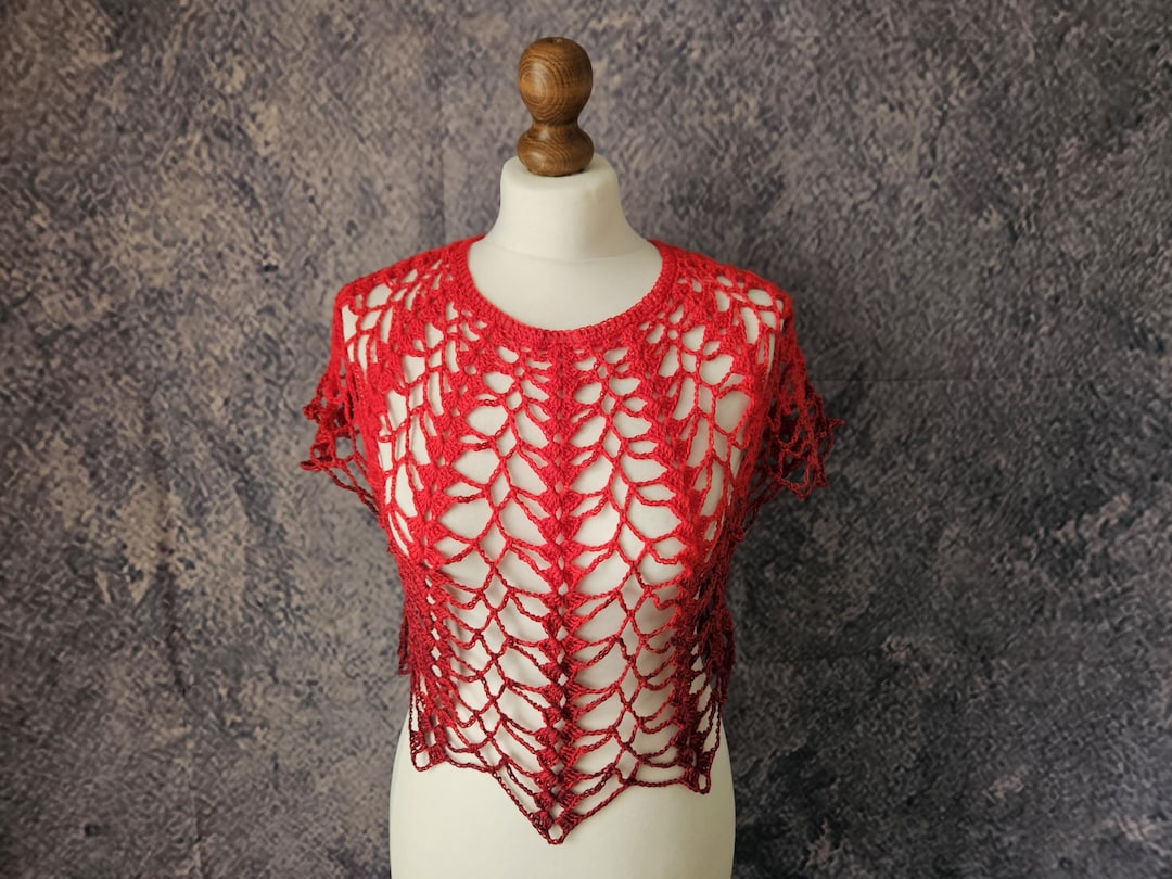 RAGLAN CROCHET PATTERN Gothic Crochet Spiderweb Top for Layering ...