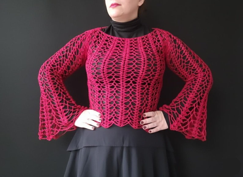 Crochet Spiderweb Lace Sweater Pattern, Gothic Shrug (photo Tutorial ...