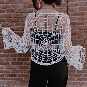 ADVANCED CROCHET PATTERN Gothic Crochet Spiderweb Top, Alternative ...