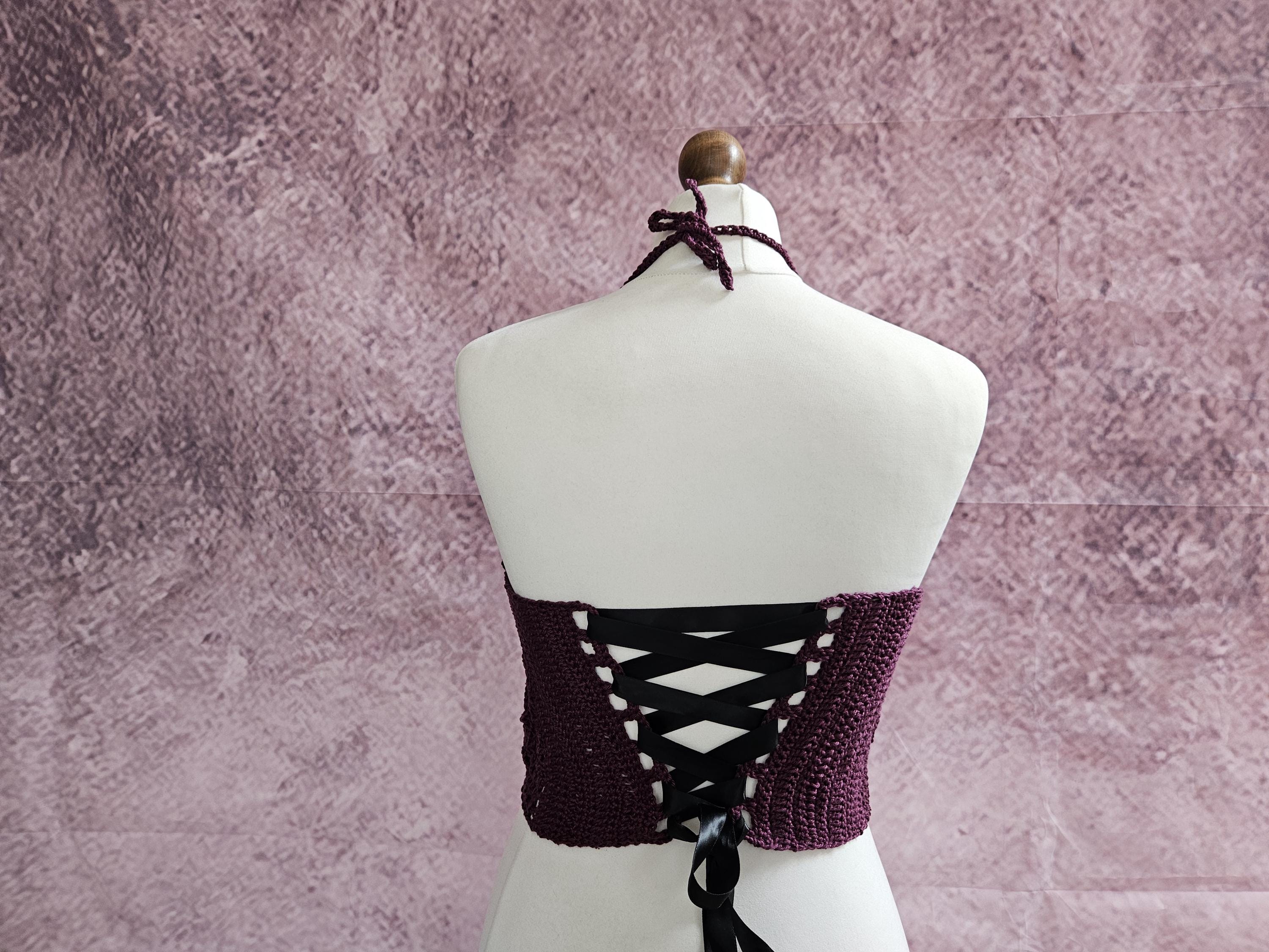 Gothic Crochet Crop Top PATTERN, Festival Bralette (digital Download ...