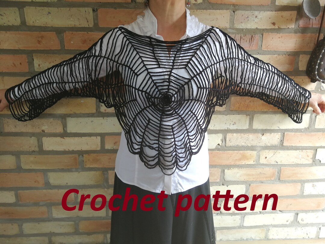ADVANCED CROCHET PATTERN Gothic Crochet Spiderweb Top, Alternative ...