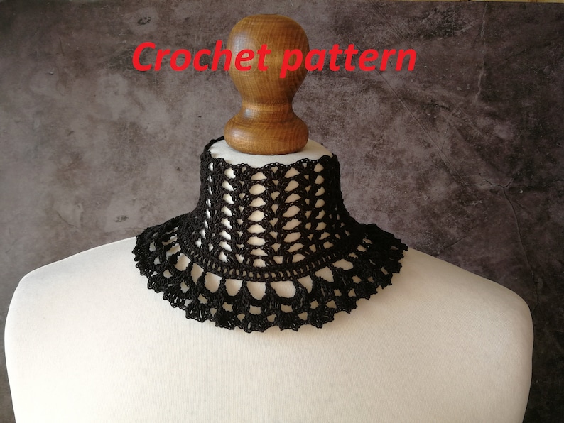 Gothic High Neck Collar Crochet Pattern, Victorian Cosplay (PDF Pattern ...
