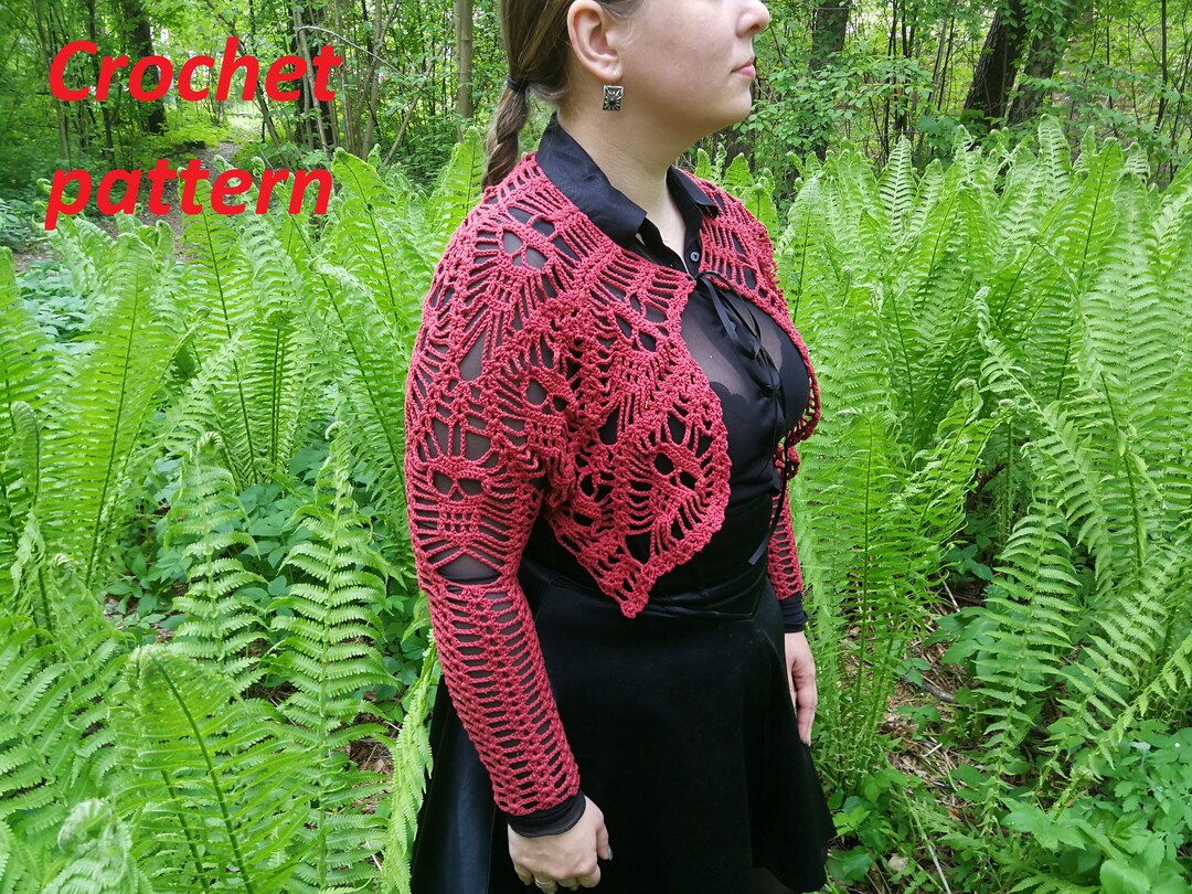 ADVANCED CROCHET PATTERN to Make Gothic Skull Long Sleeve Top, Alt ...