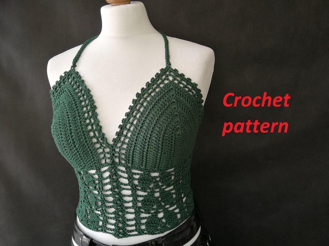 CROCHET PATTERN and Photo Tutorial on How to Make Gothic Crochet Crop ...