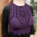 CROCHET PATTERN Gothic Crochet Crop Top, Black Alternative Festival ...