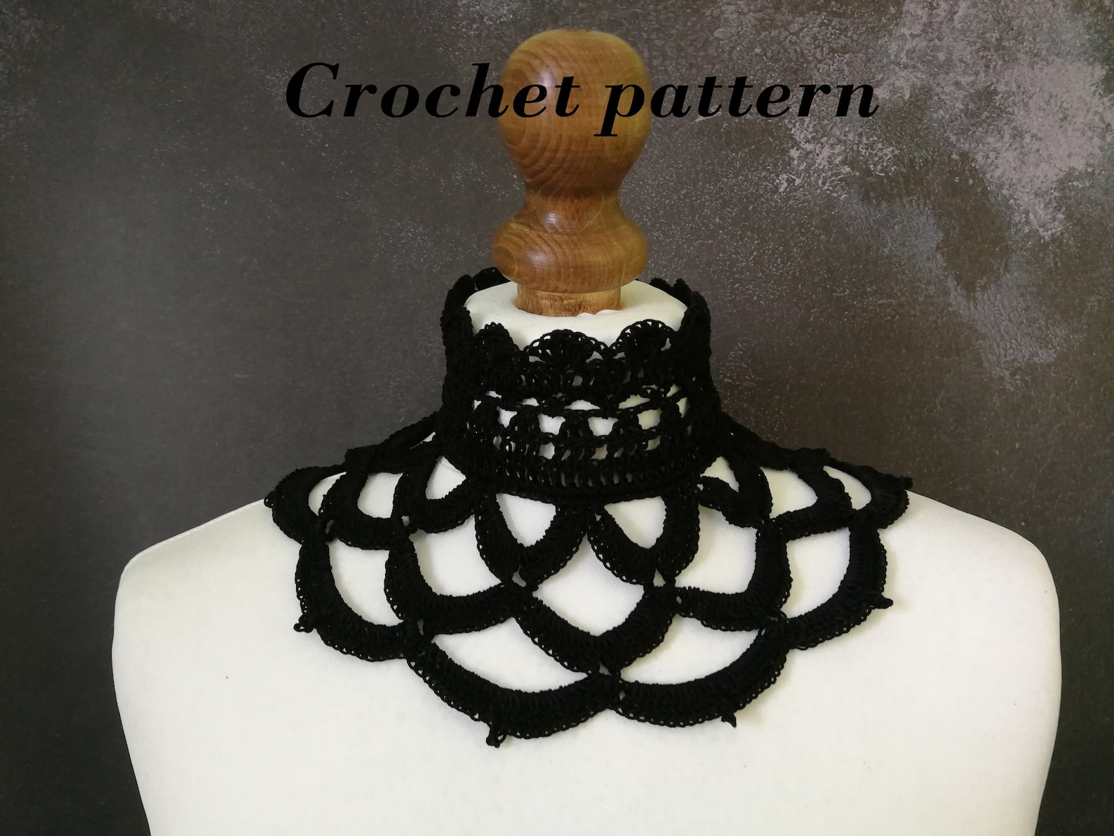 Crochet Goth Victorian High Neck Collar Pattern (PDF Pattern) - Etsy