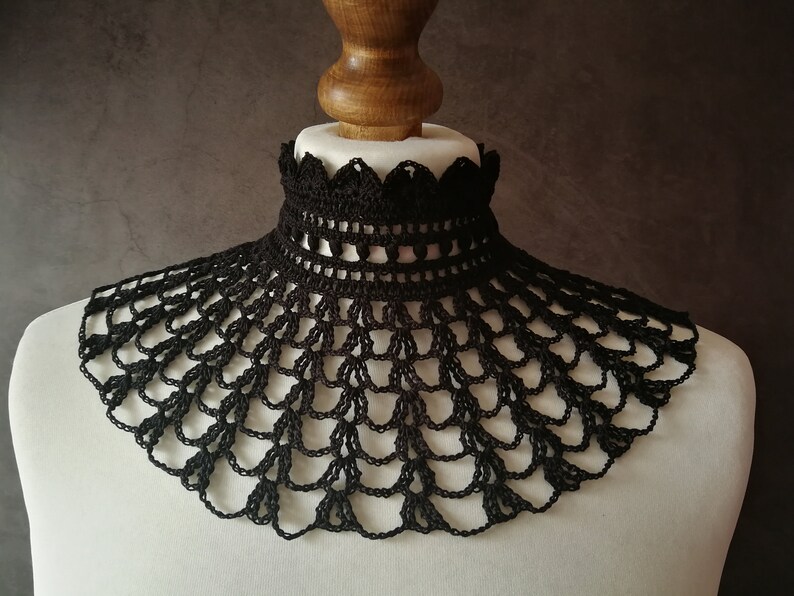 Crochet Pattern, Goth High Neck Collar, Victorian Cosplay (PDF Pattern ...