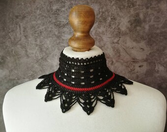 Gothic Vampire Victorian Mourning High Neck Collar Necklace - Etsy