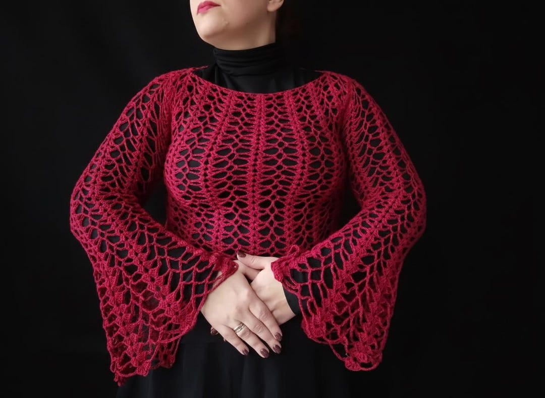 Crochet Spiderweb Lace Sweater Pattern, Gothic Shrug (photo Tutorial ...