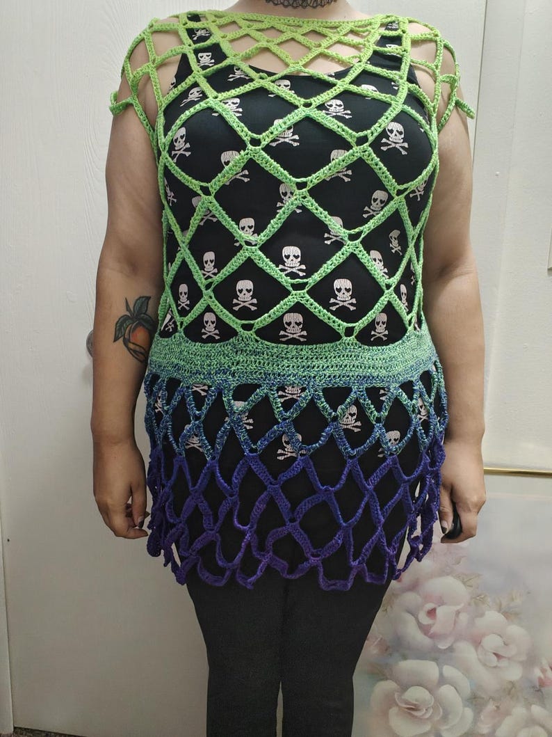 Crochet Fishnet Dress Pattern, Goth Festival Fashion (PDF Pattern) - Etsy