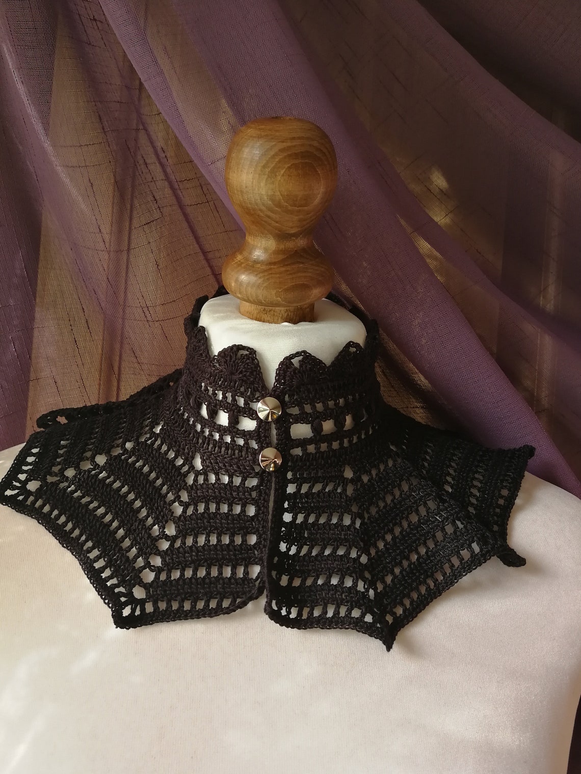 Crochet Bat Wing Collar Pattern, Goth Victorian Choker (PDF Pattern) - Etsy
