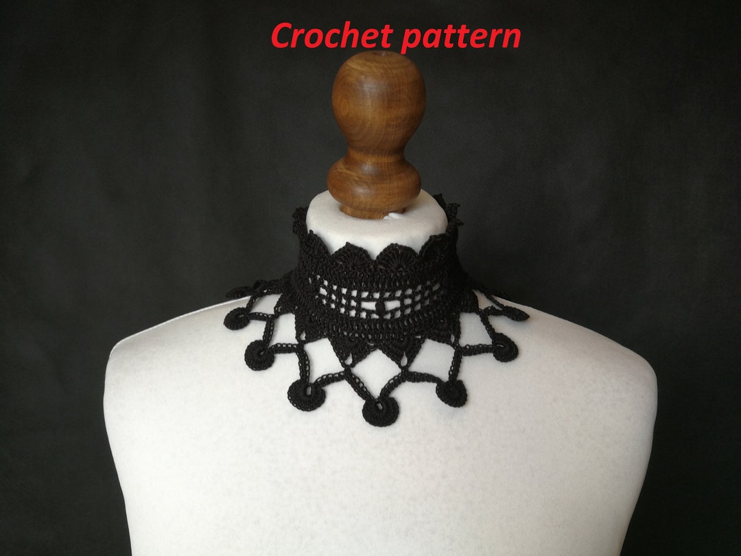 Crochet Goth Victorian Collar Necklace Pattern (PDF Pattern) - Etsy