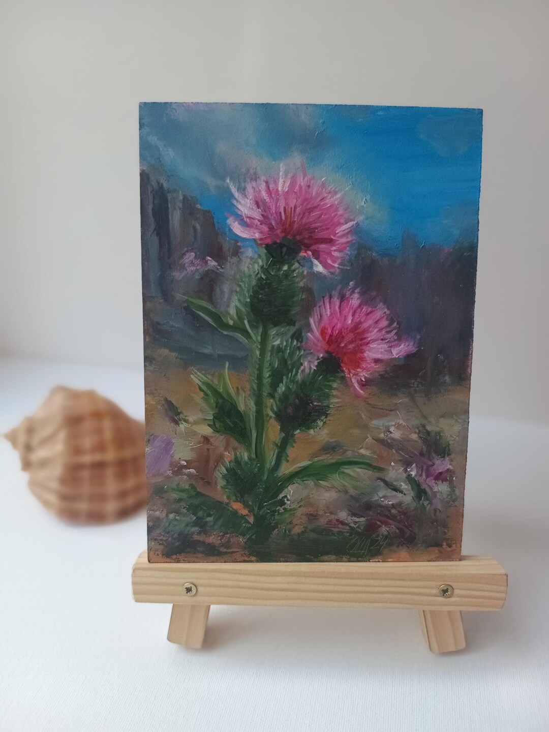Thistle Painting Series Oil Painting Wall Picture Contemporary ...