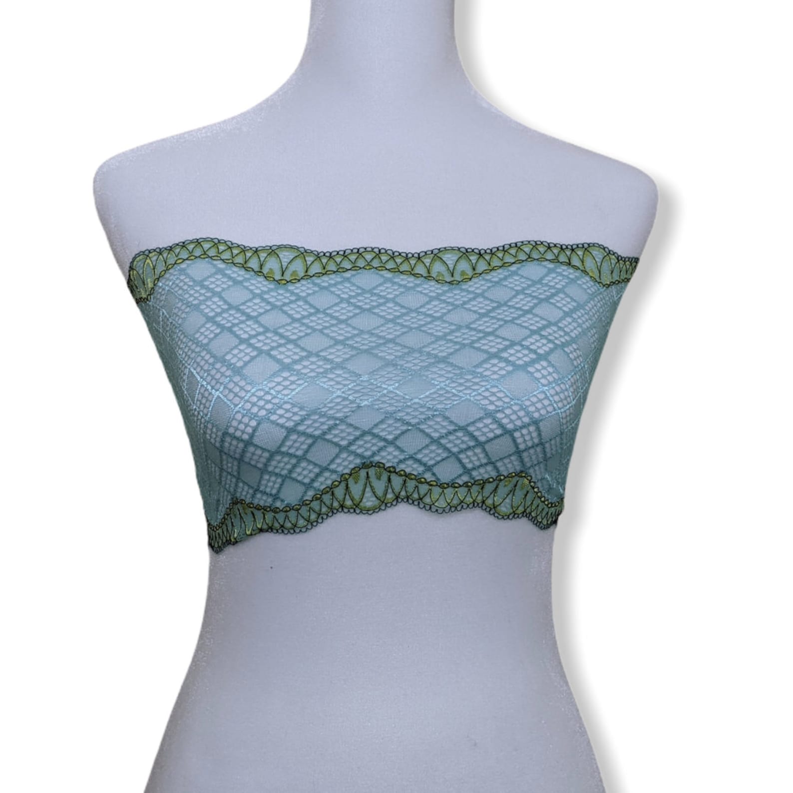 New Strapless Sexy Lingerie Stretch Lace Bandeau Bra Tube Top Emeralds
