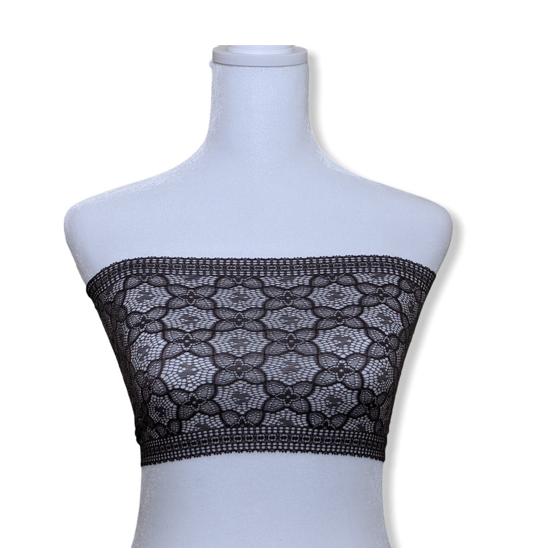New Strapless Sexy Lingerie Stretch Lace Bandeau Bra Tube Top Chocolate