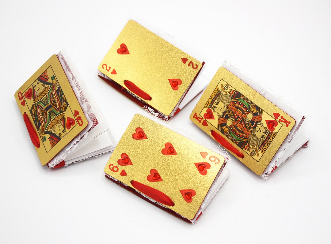 SALE Golden Playing Card Mini Journal / Zine / Card - Etsy