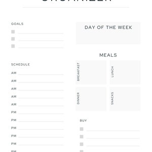 Minimalistic Planner Bundle Printable - INSTANT DOWNLOAD - Etsy