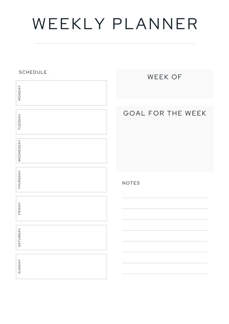 Minimalistic Planner Bundle Printable - INSTANT DOWNLOAD - Etsy