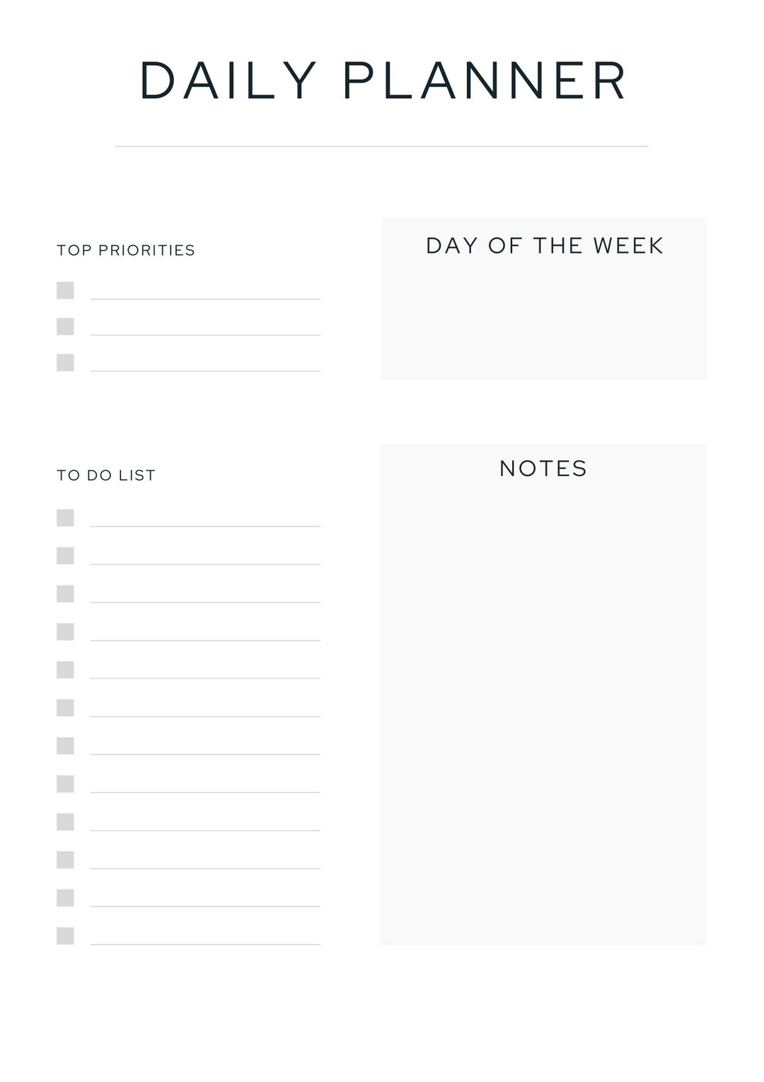 Minimalistic Planner Bundle Printable - INSTANT DOWNLOAD - Etsy