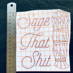 6"x6"" Sage That S**! High Quality Vinyl Decal Copper Sparkle Free ...