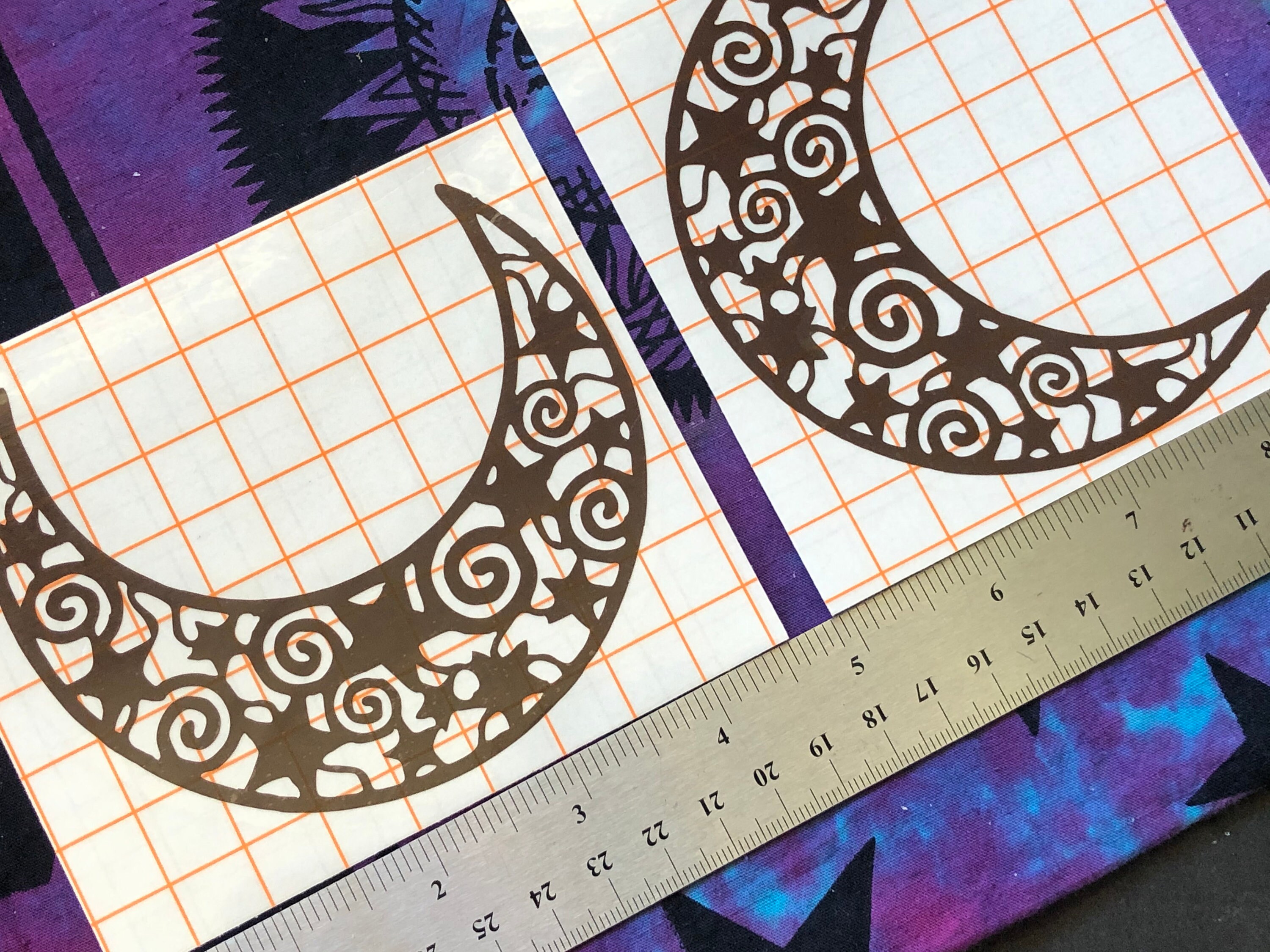 4x3.5 Crescent Moon Permanent Vinyl Decal Dark | Etsy