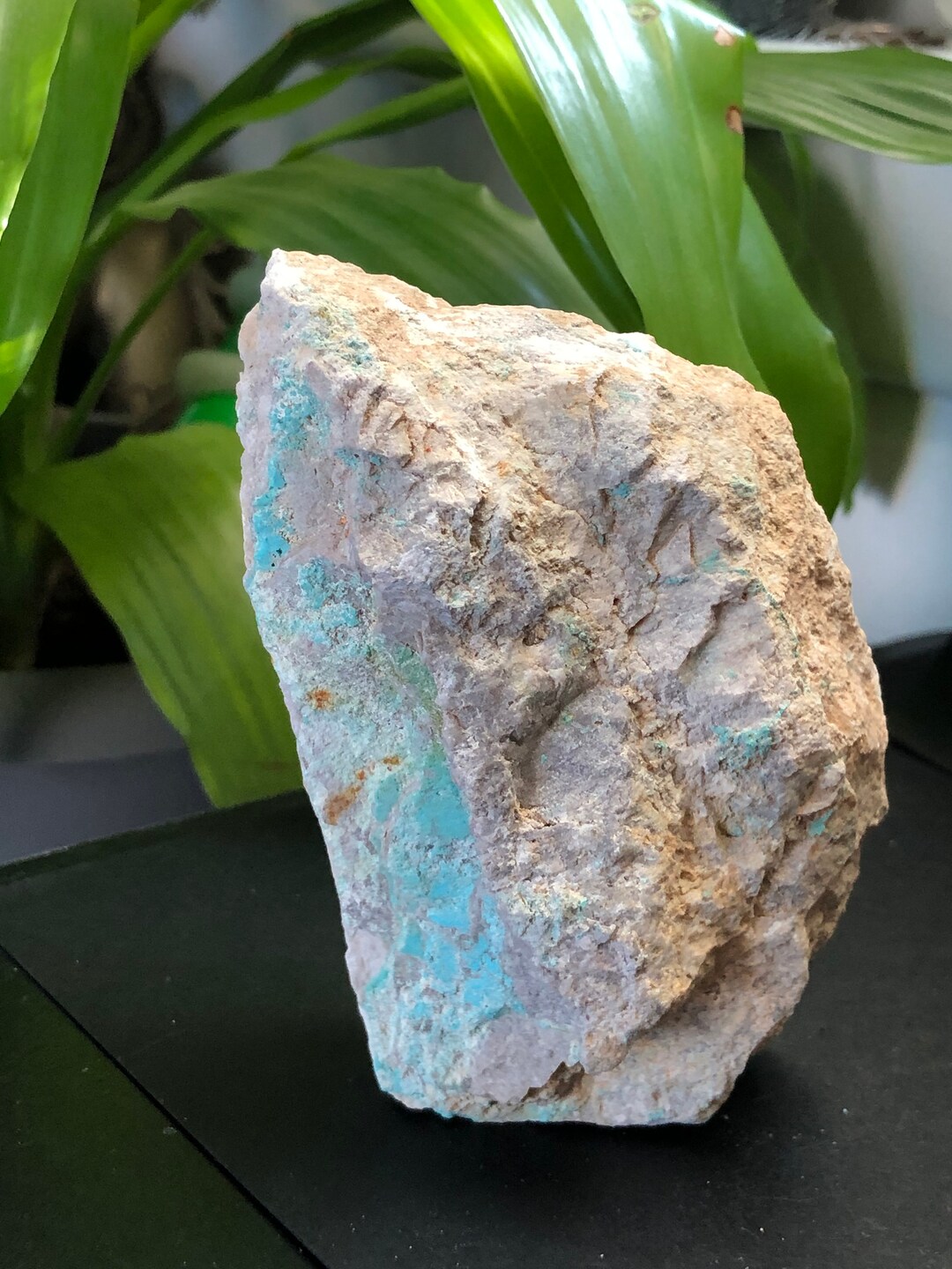 Raw Turquoise Matrix Display Stone: Mona Lisa Mine, Arkansas - Etsy