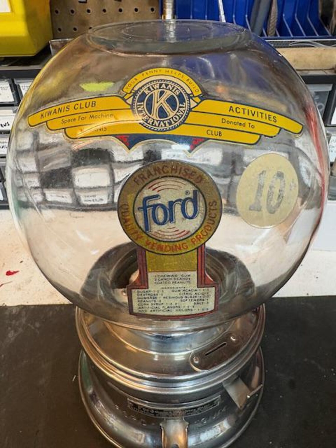 Antique Ford Gumball Machine With Glass Globe F100 Ford Gum Machine - Etsy