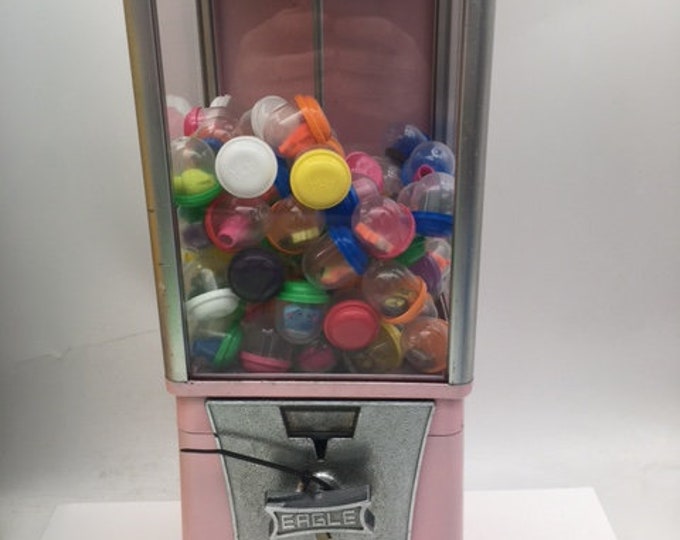 Vintage Pink Toy Capsule Vending Machine With Filled Capsules - Etsy