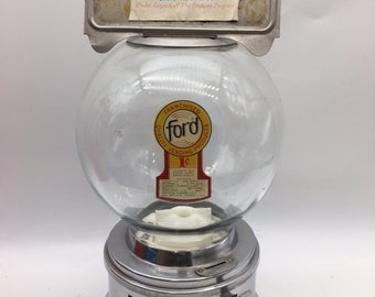 Antique Ford Gumball Machine With Glass Globe F100 Ford Gum Machine - Etsy
