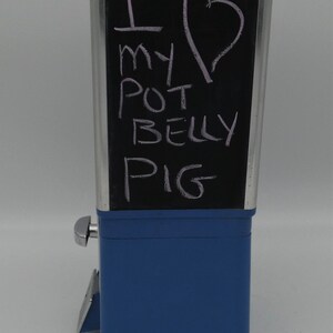 POT BELLIED PIG Treat Dispenser in Blue Repurposed From Authentic ...