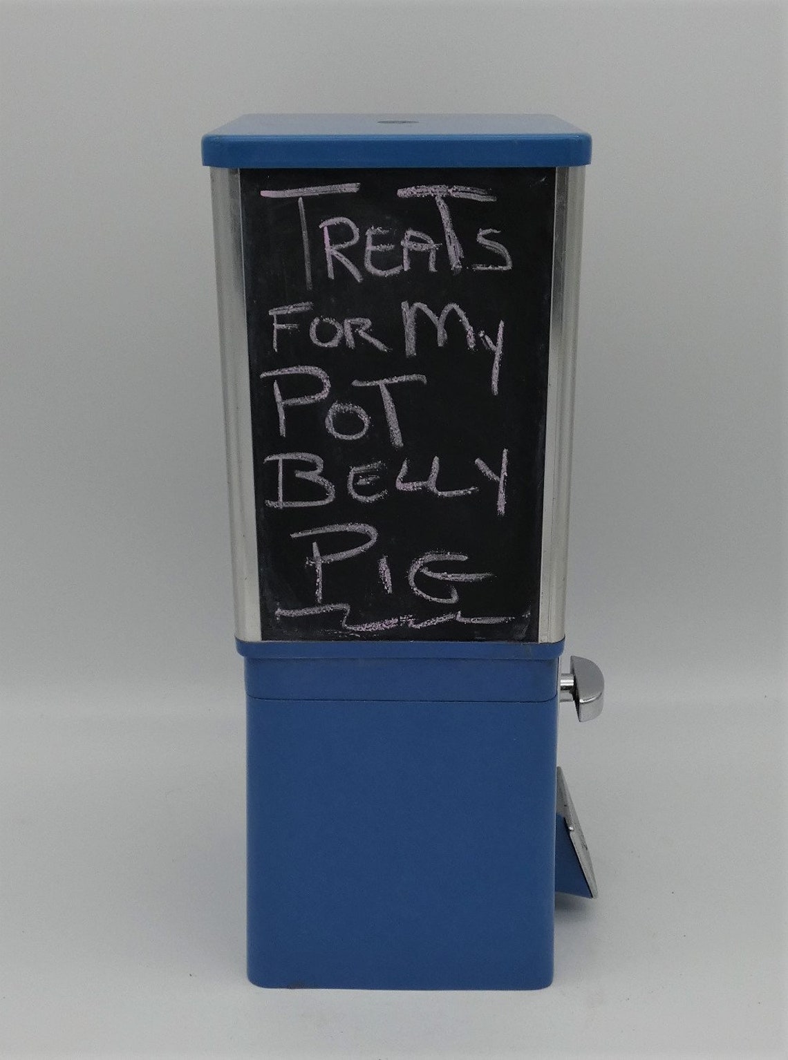 POT BELLIED PIG Treat Dispenser in Blue Repurposed From - Etsy
