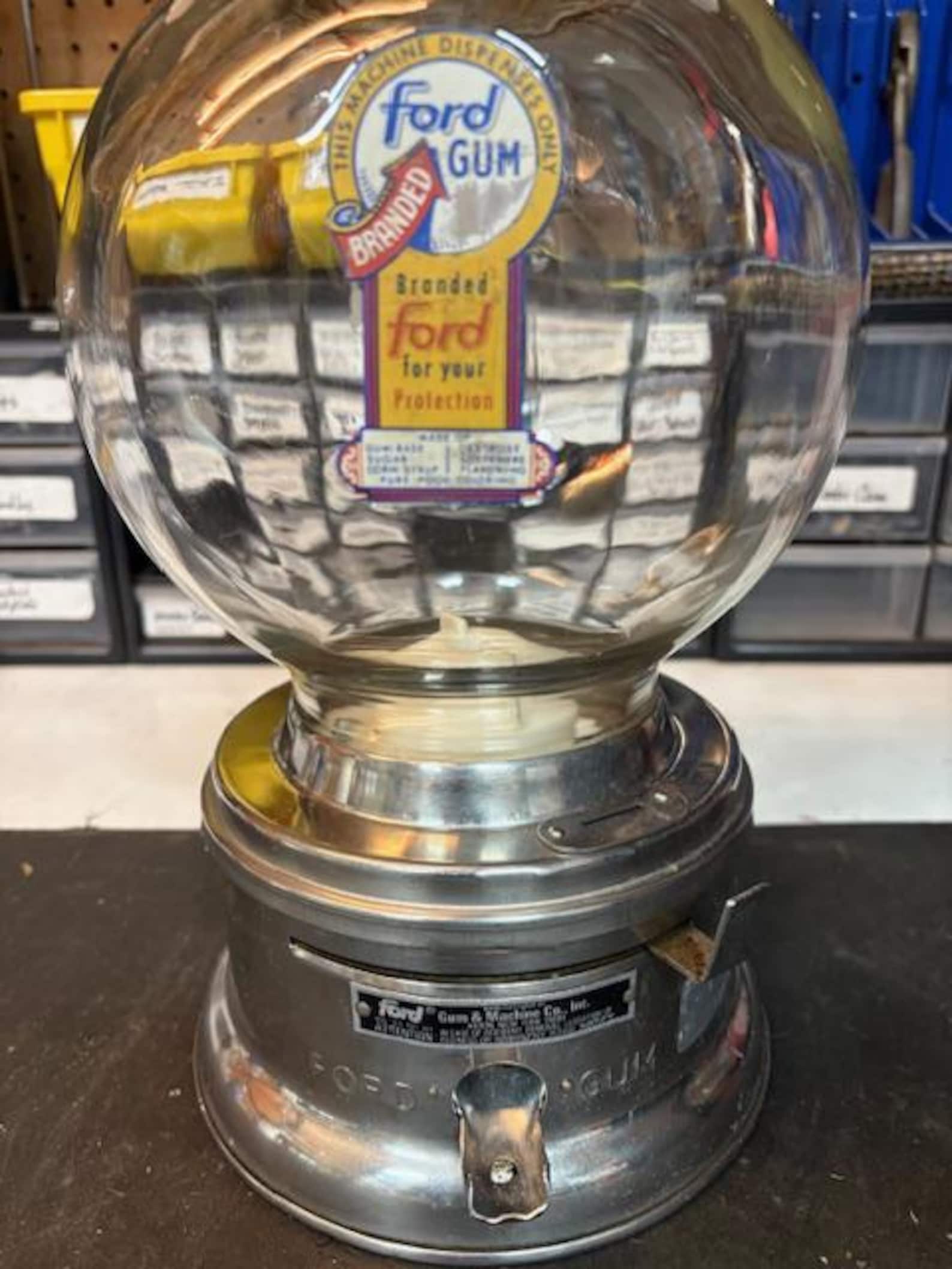 Antique Ford Gumball Machine With Glass Globe F100 Ford Gum Machine - Etsy