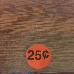 12 NEW 25 Cent Vending Price Sticker for Gumball Candy Toy Bulk Vending ...