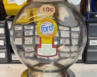 Antique Ford Gumball Machine With Glass Globe F100 Ford Gum Machine - Etsy