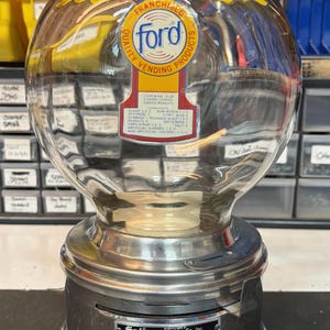 Vintage Kiwanis Club 10 Cent Ford Gum Gumball Machine With Glass Globe ...