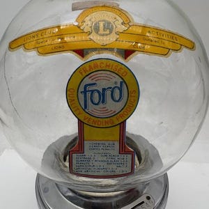 Antique Ford Gumball Machine With Glass Globe F100 Ford Gum Machine - Etsy